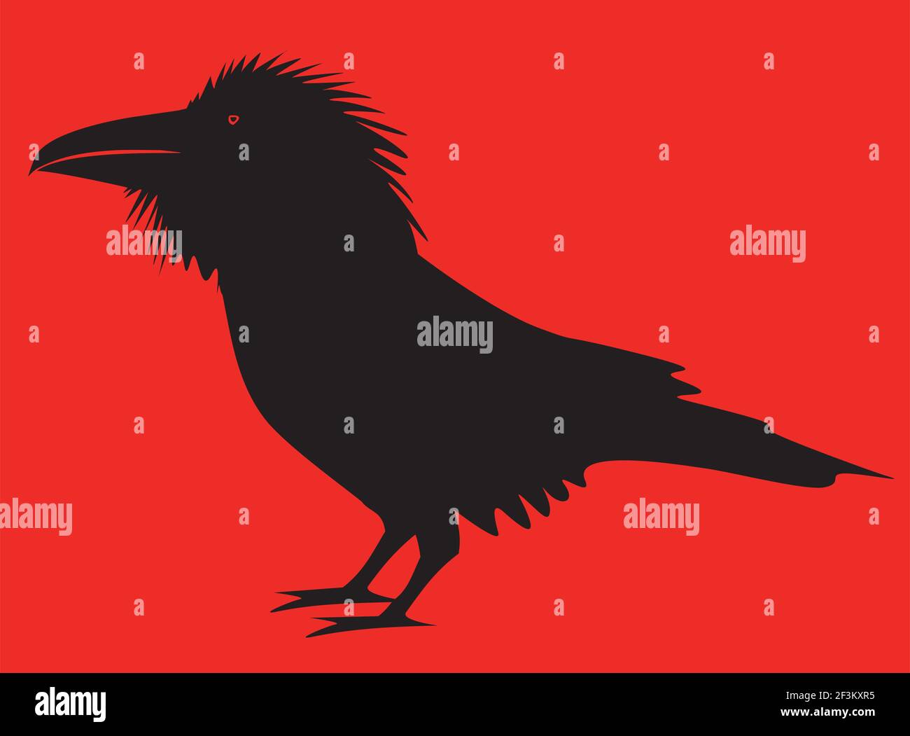 Funny black crow vector illustration Stock Vector Image & Art - Alamy