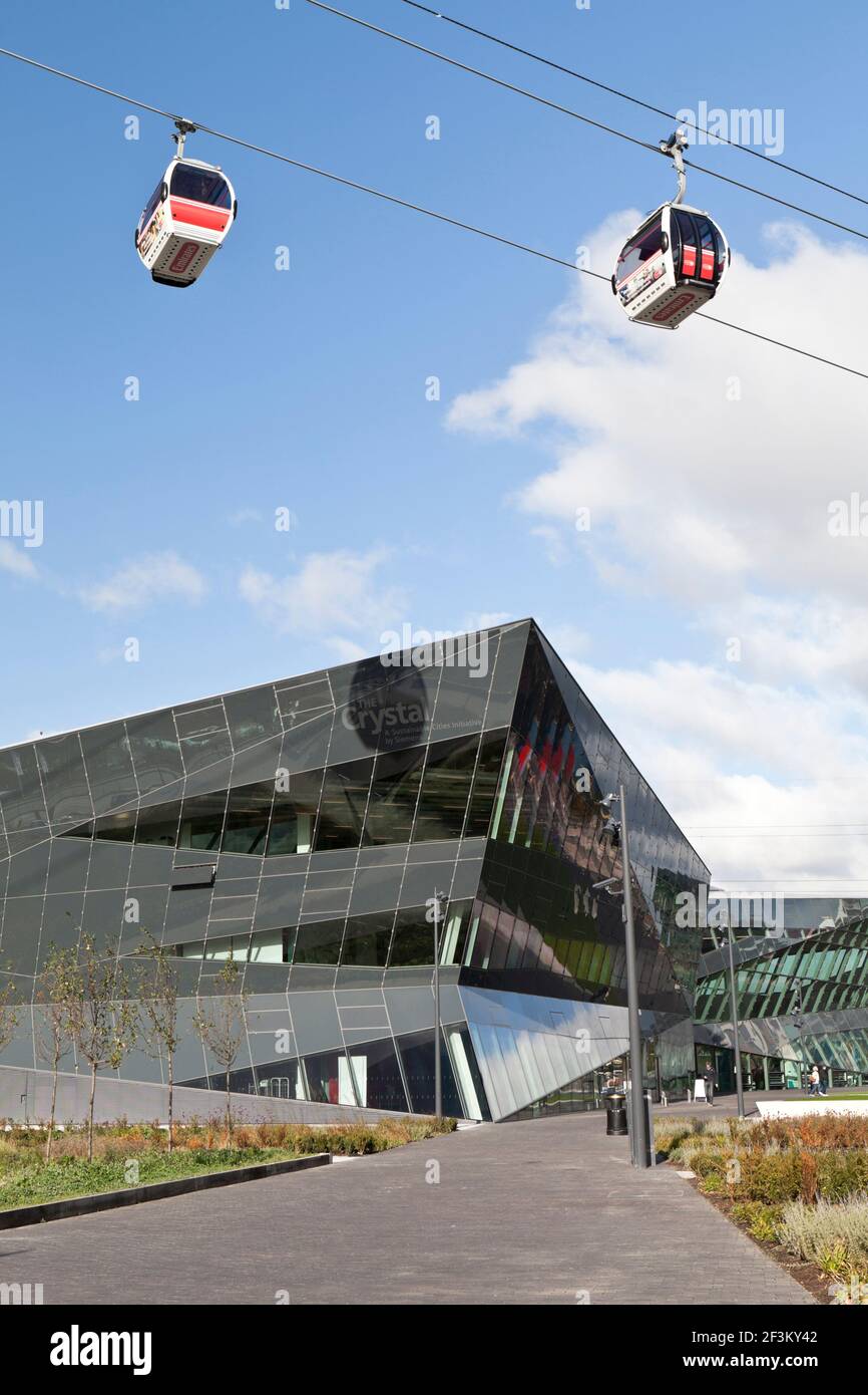 Air Line cable cars above The Crystal, Siemens Sustainable Cities ...