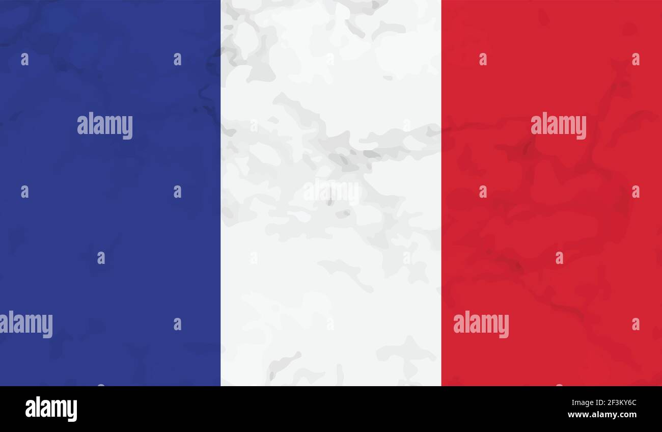 France flag with waving grunge texture. Vector background Stock Vector ...