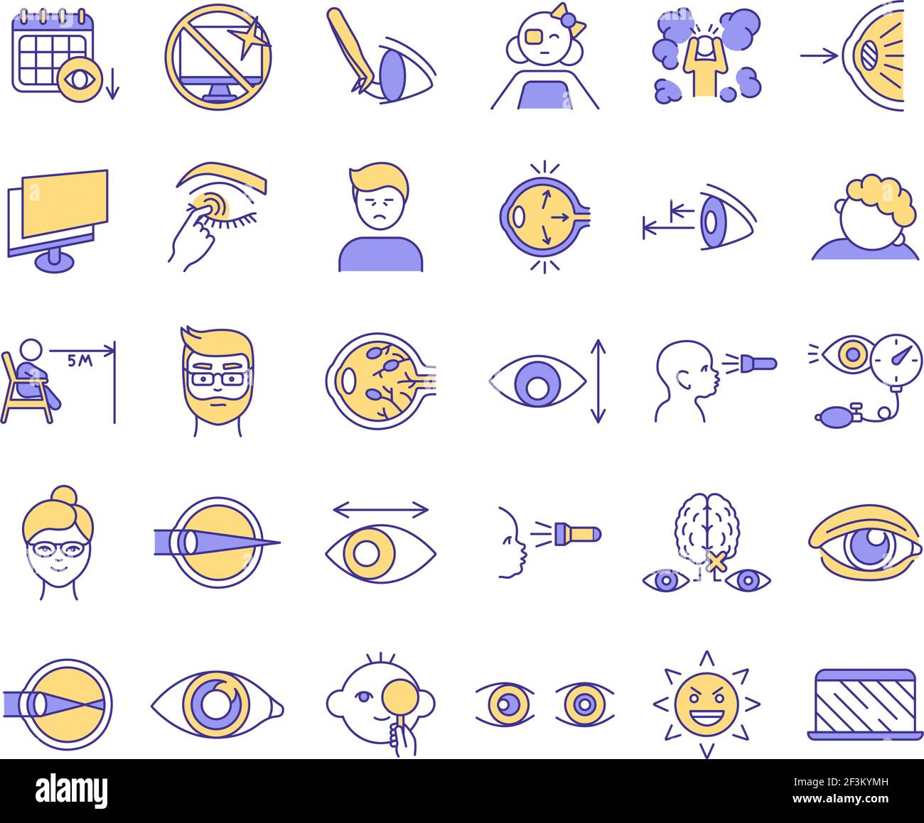 Eyesight eyestrain Stock Vector Images - Alamy