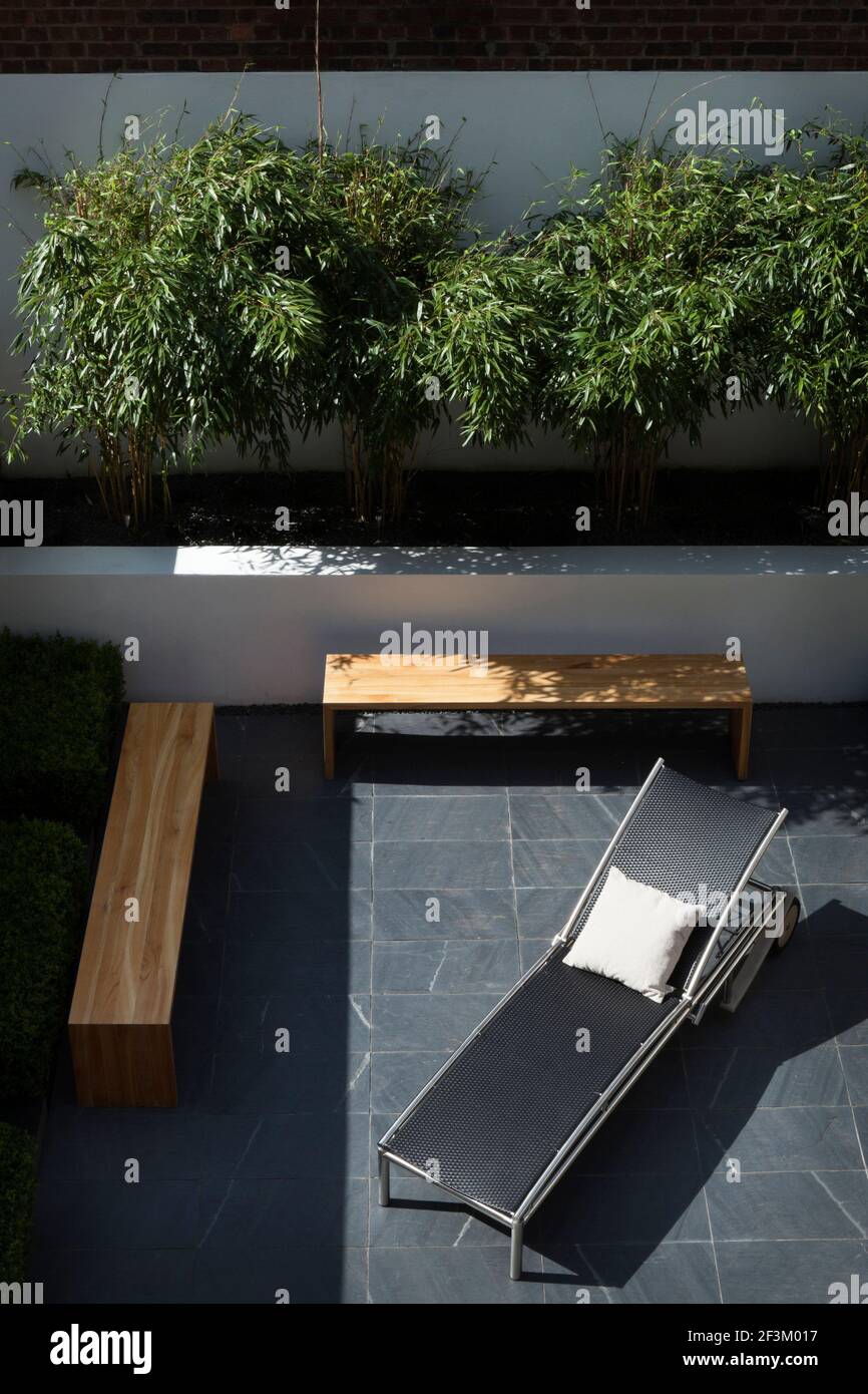 Ariel view. Compact, contemporary town garden/patio in the Islington ...