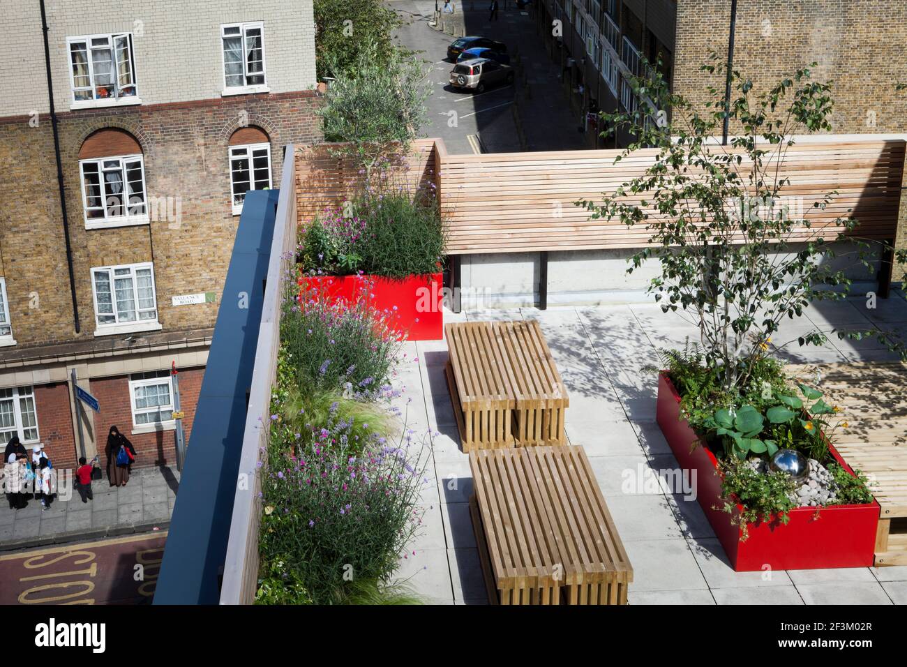 Ariel view of roof garden, by Modular, at the Osmani Centre in ...