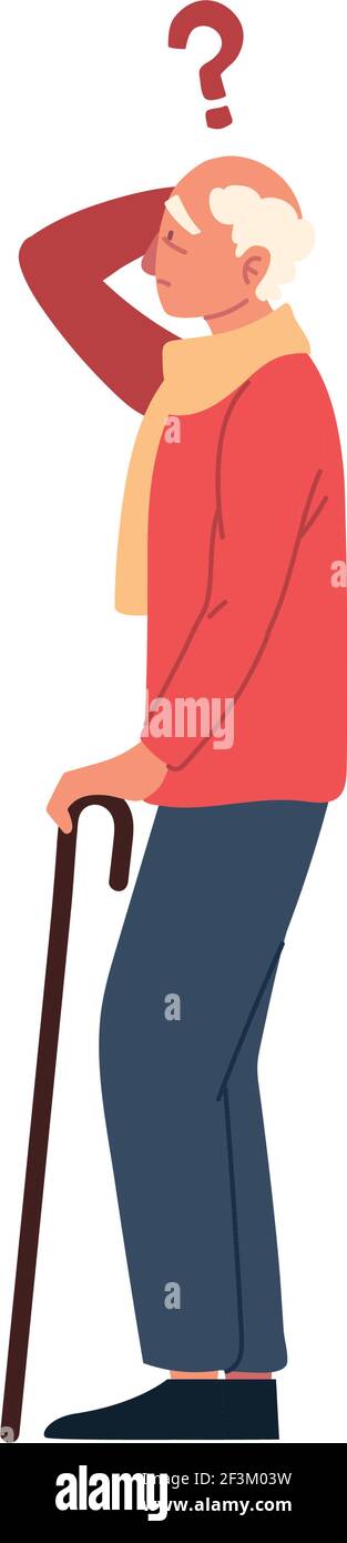 old man with question mark Stock Vector Image & Art - Alamy