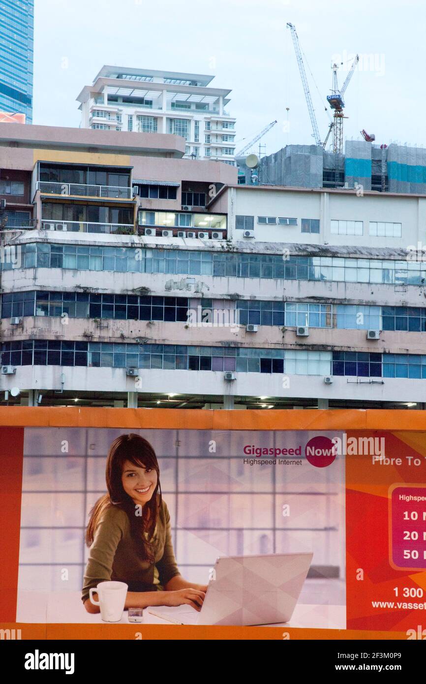 Construction and signs, Kuala Lumpur, Malaysia Stock Photo - Alamy