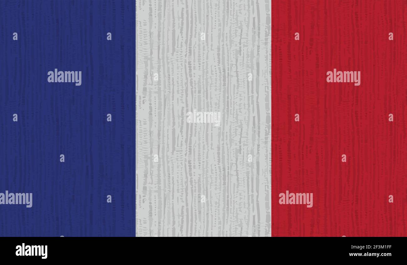 France flag with waving grunge texture. Vector background Stock Vector ...