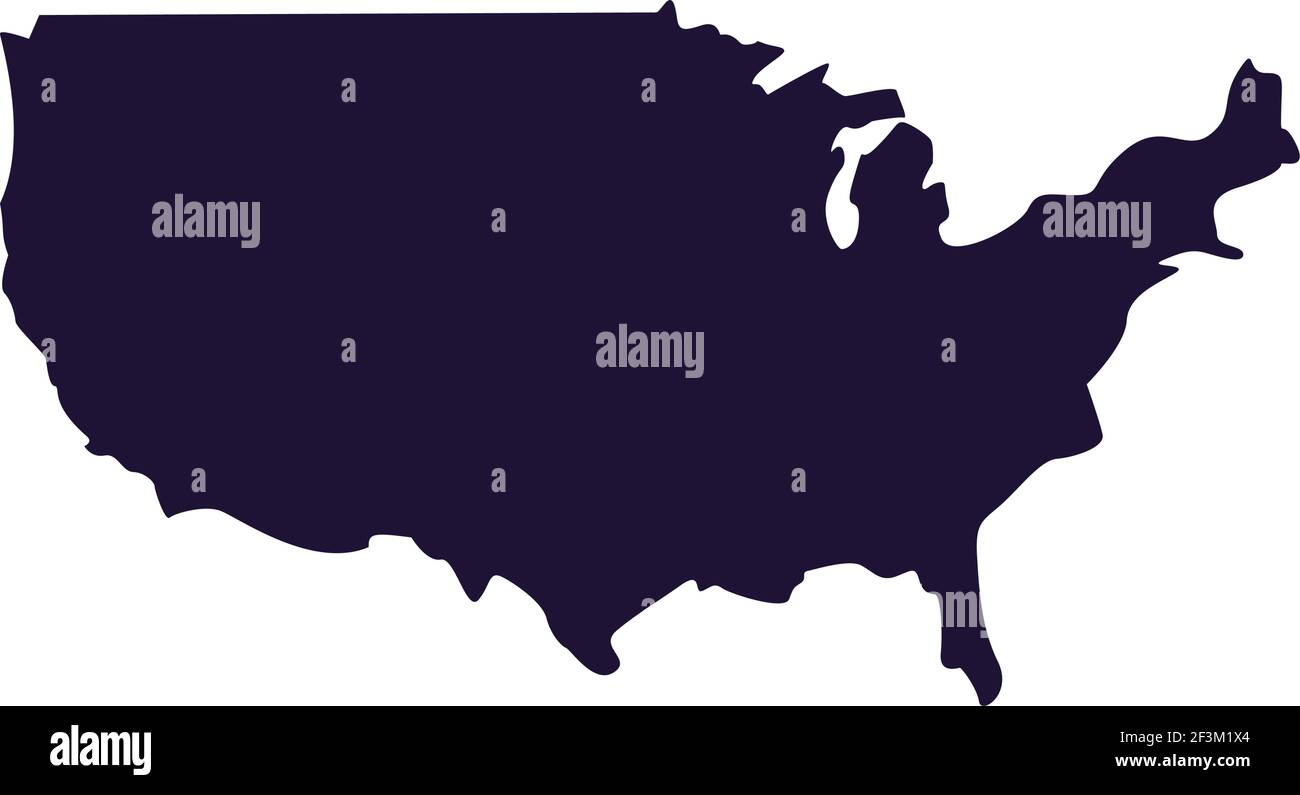 usa map silhouette Stock Vector Image & Art - Alamy