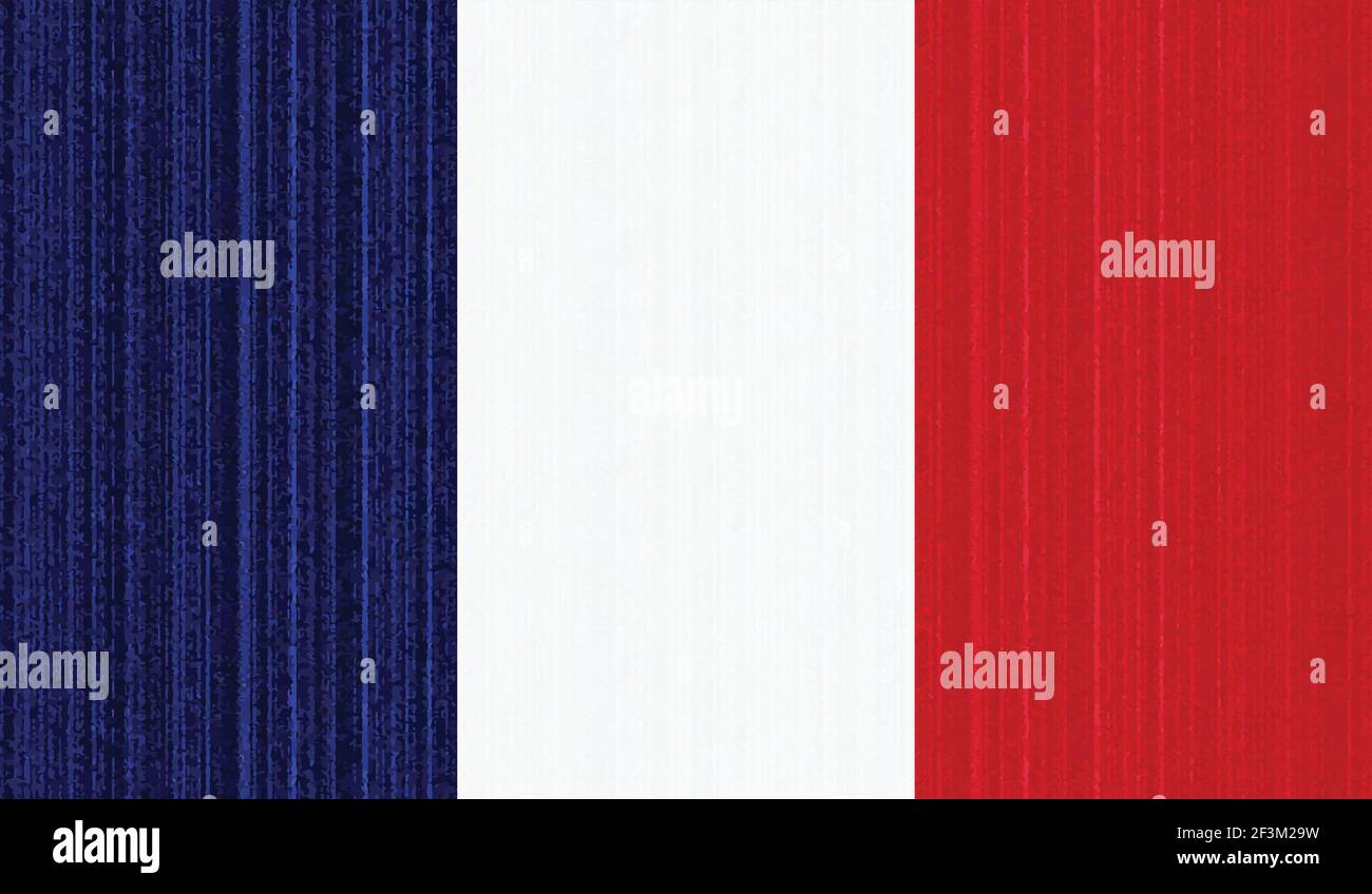 France flag with waving grunge texture. Vector background Stock Vector ...