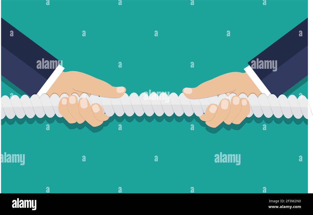 Rivalry concept hand man Stock Vector Images - Alamy