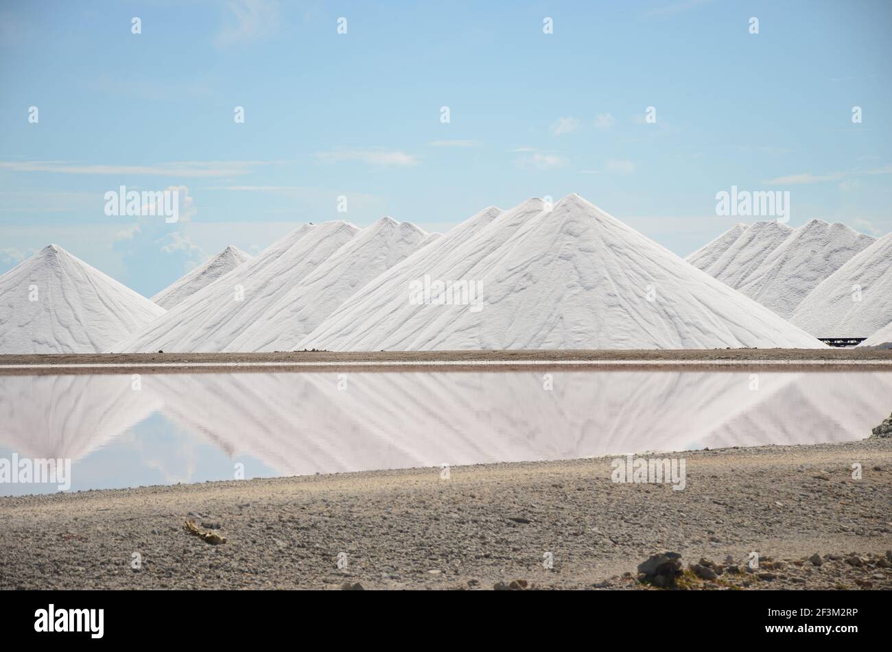 Salt mountains in Bonaire. Salt Pyramids , caribbean island, dutch ...