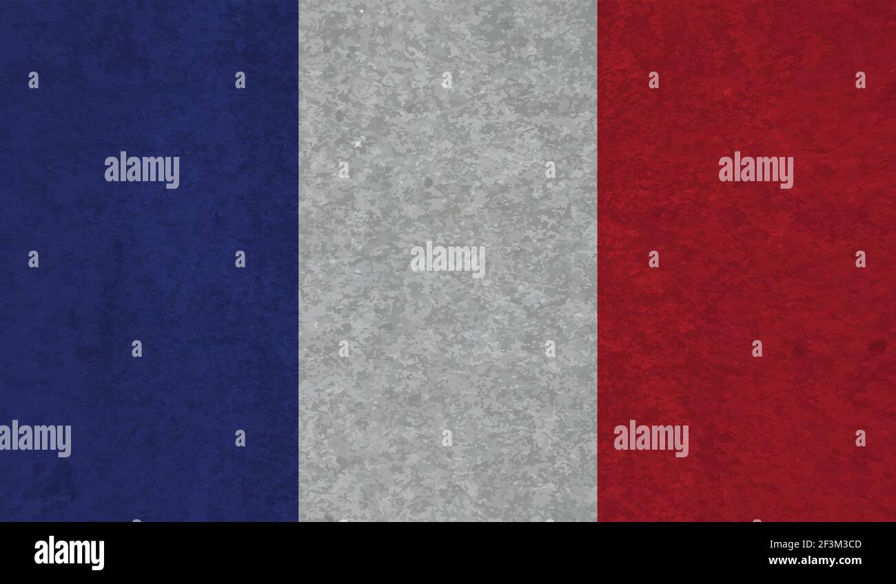 France flag with waving grunge texture. Vector background Stock Vector ...