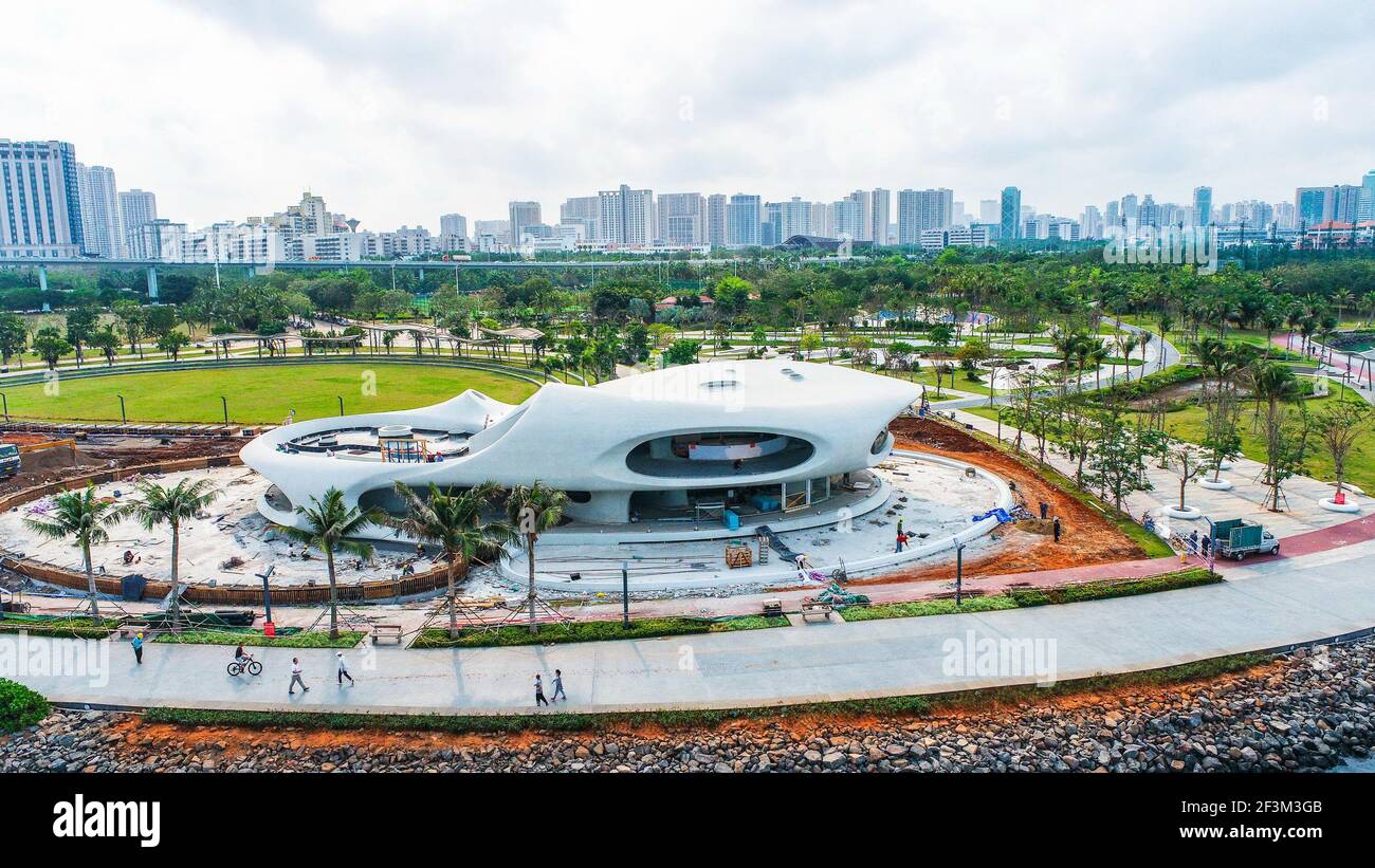 Image captured from aerial view shows the nearly completed Wormhole ...