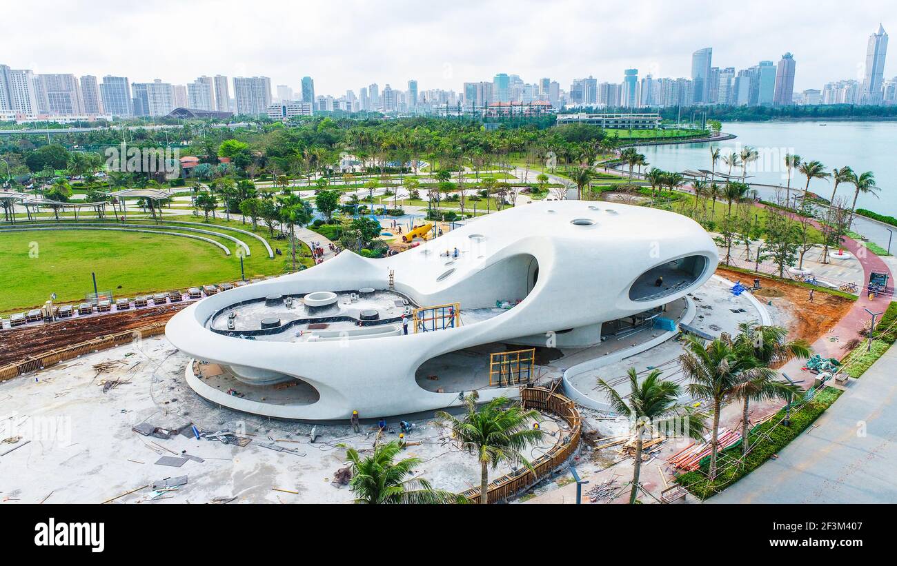 Image captured from aerial view shows the nearly completed Wormhole ...