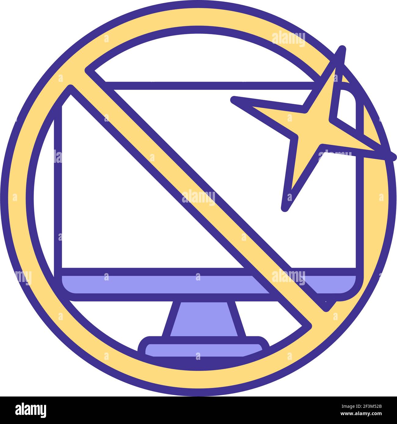 No computer work RGB color icon Stock Vector Image & Art - Alamy