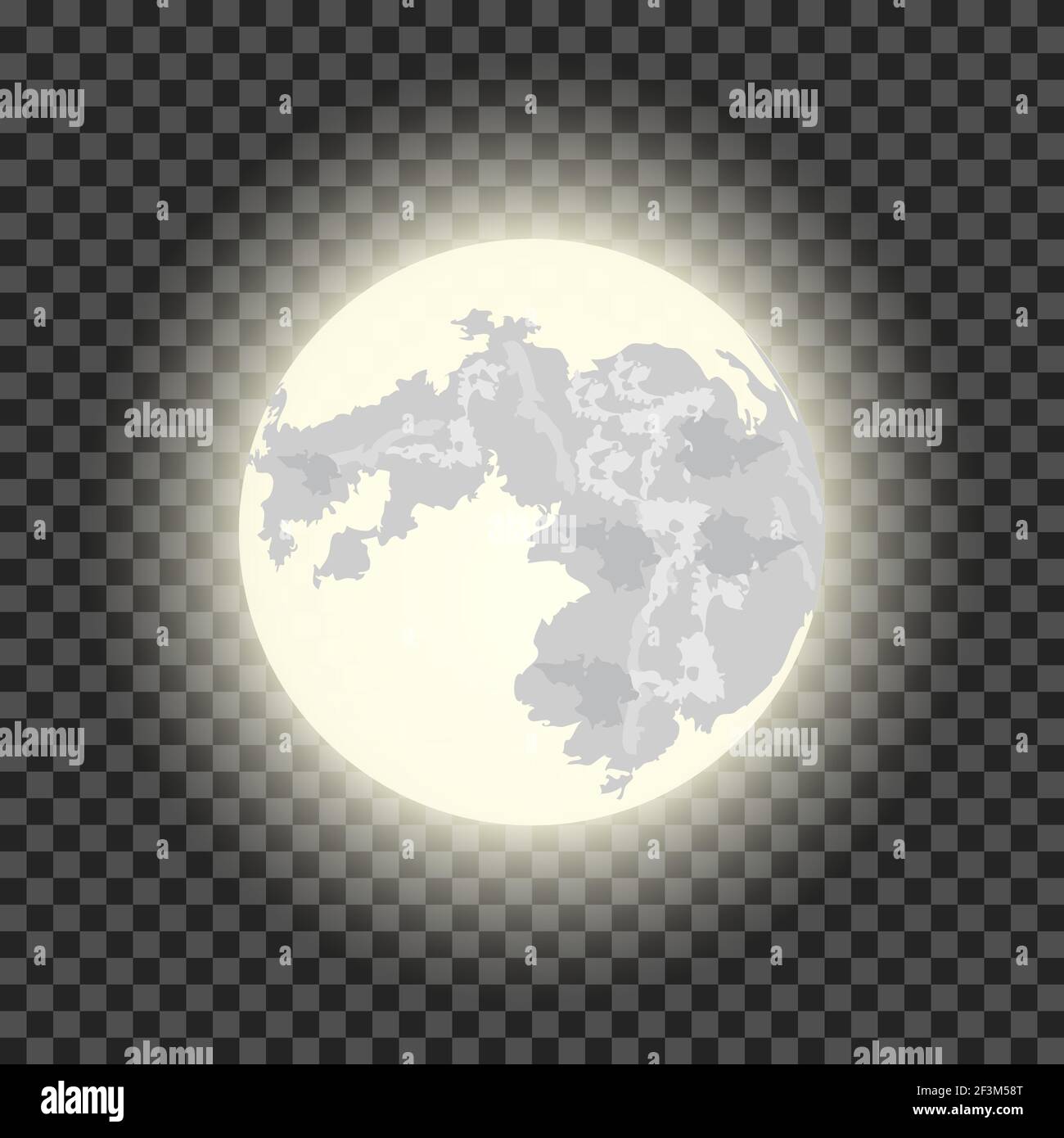Full moon on the dark transparent background Stock Vector Image & Art ...