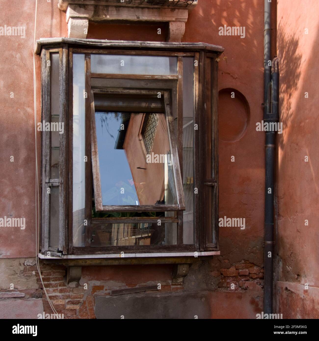 Timber window structure Dorsoduro | NONE | Stock Photo - Alamy
