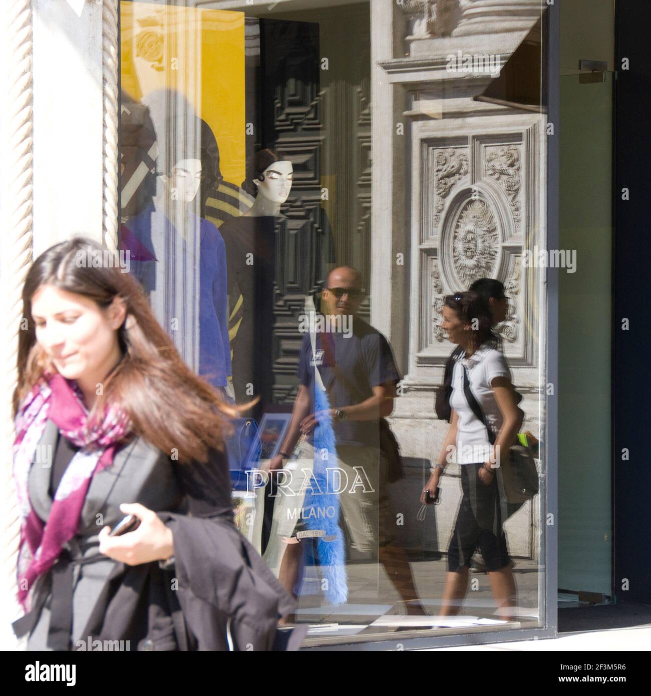 Reflection in Shop Window | NONE | Stock Photo - Alamy