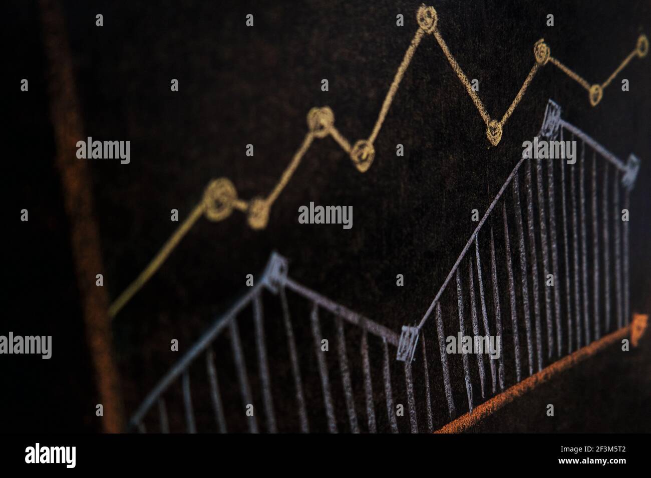The chart on the chalkboard Stock Photo - Alamy