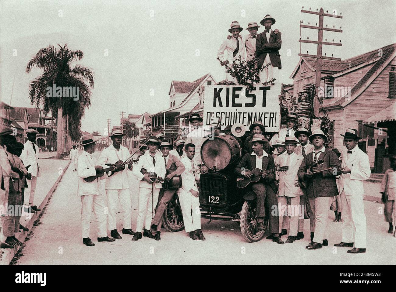 Vintage photo of election campaign in Suriname, 1926 Stock Photo - Alamy