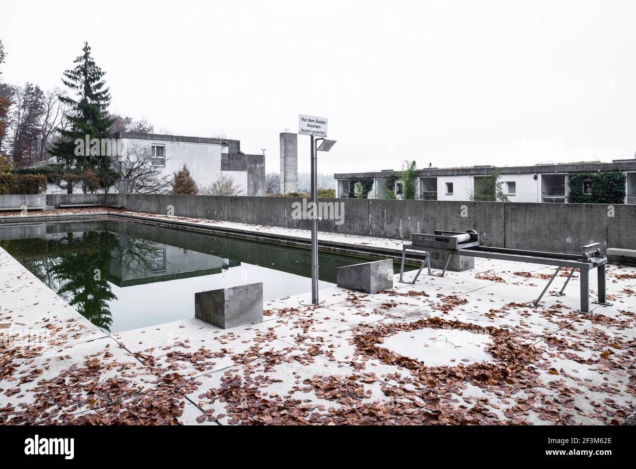 Swimming pool in Siedlung Halen, 1961, Herrenschwanden Bern ...