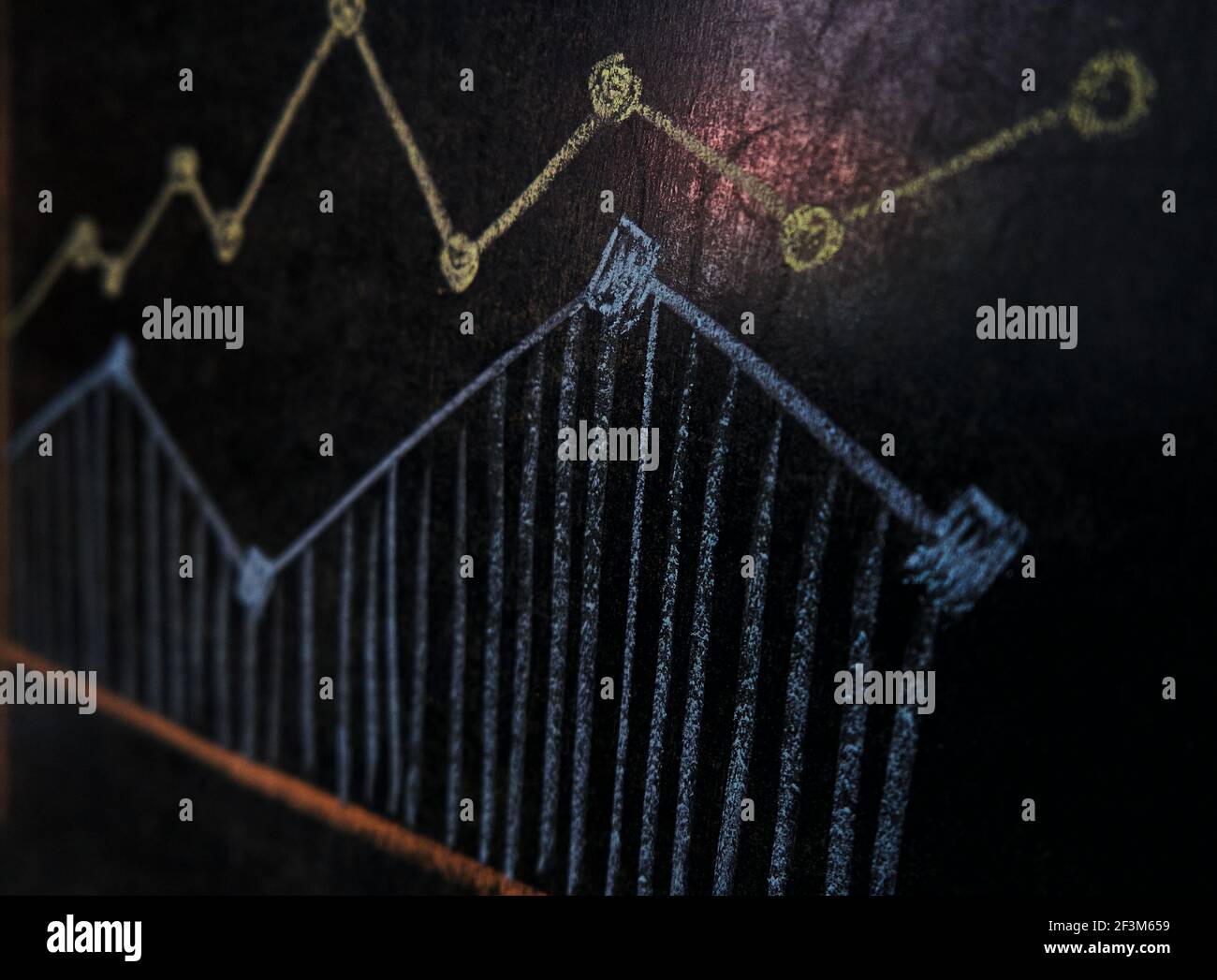 The chart on the chalkboard Stock Photo - Alamy