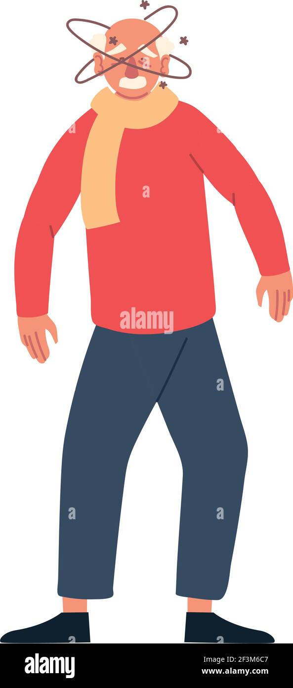 confused old man character isolated Stock Vector Image & Art - Alamy