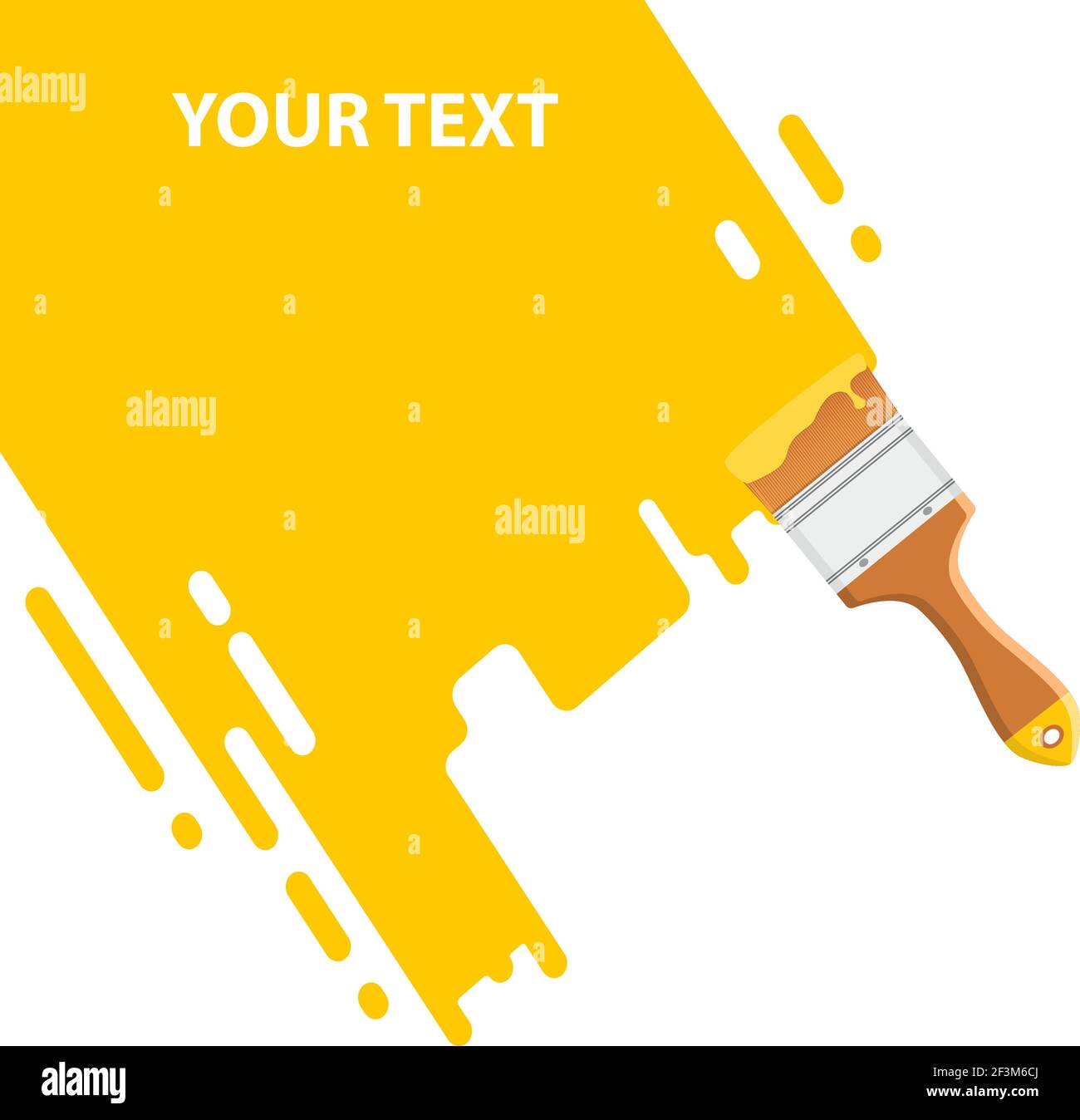Paintbrush yellow paint Stock Vector Images - Alamy