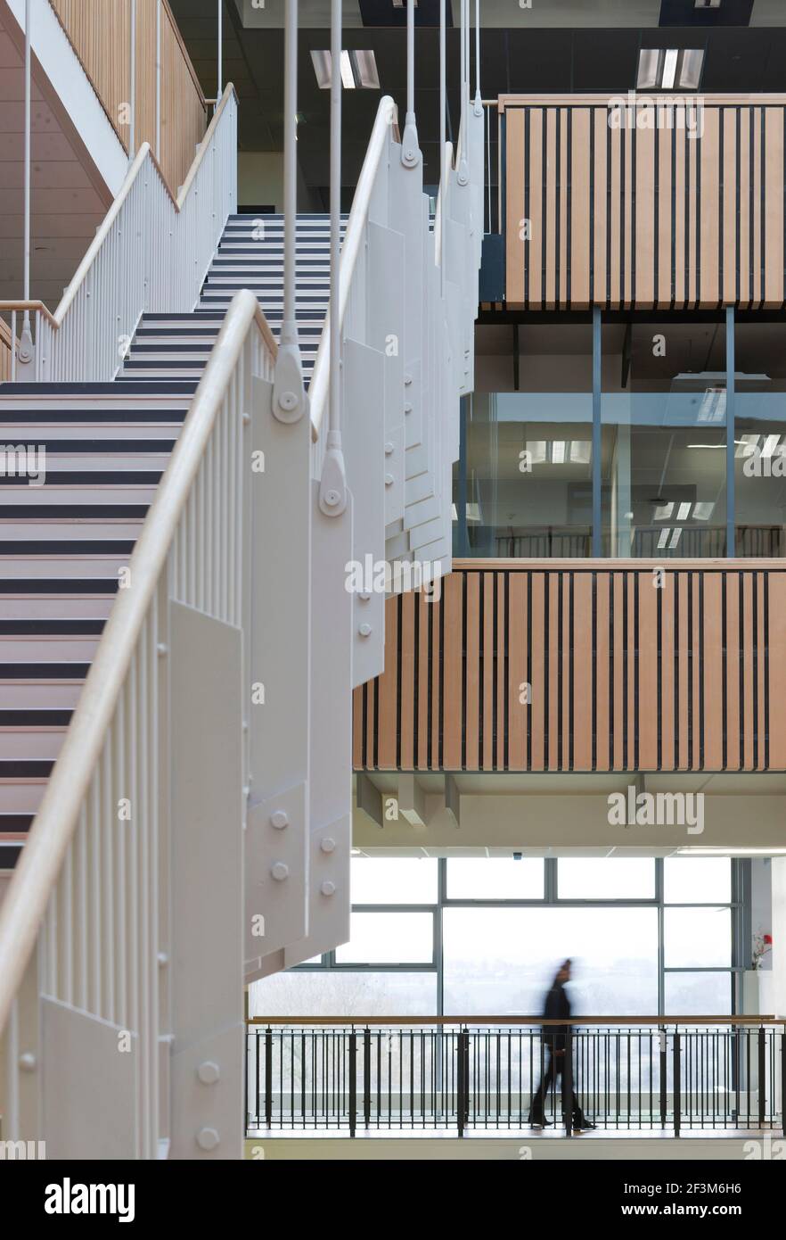Interior view multi level office interior, UK Stock Photo - Alamy