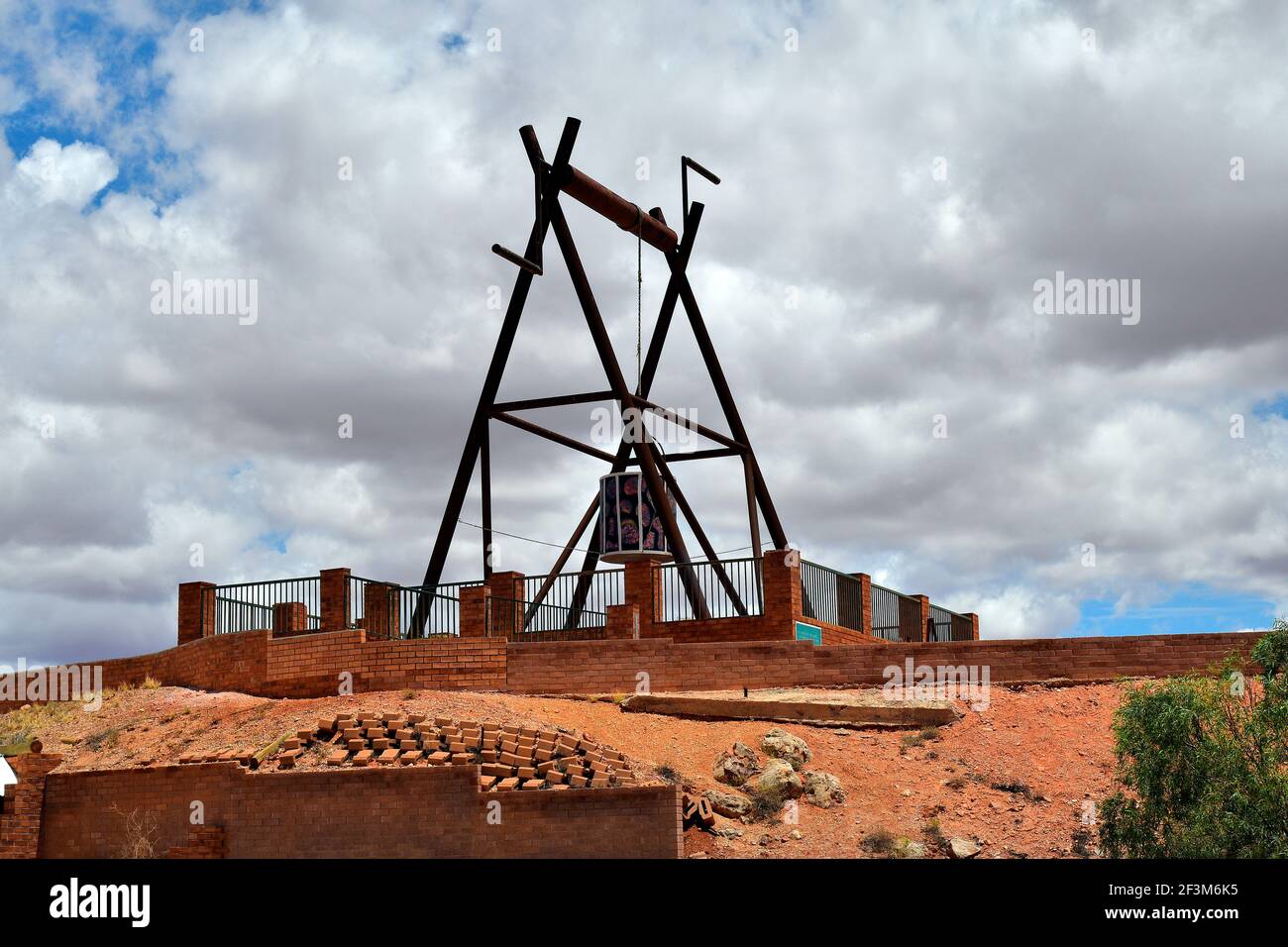 Coober Pedy, SA, Australia - November 14, 2017: The Big Winch, landmark ...