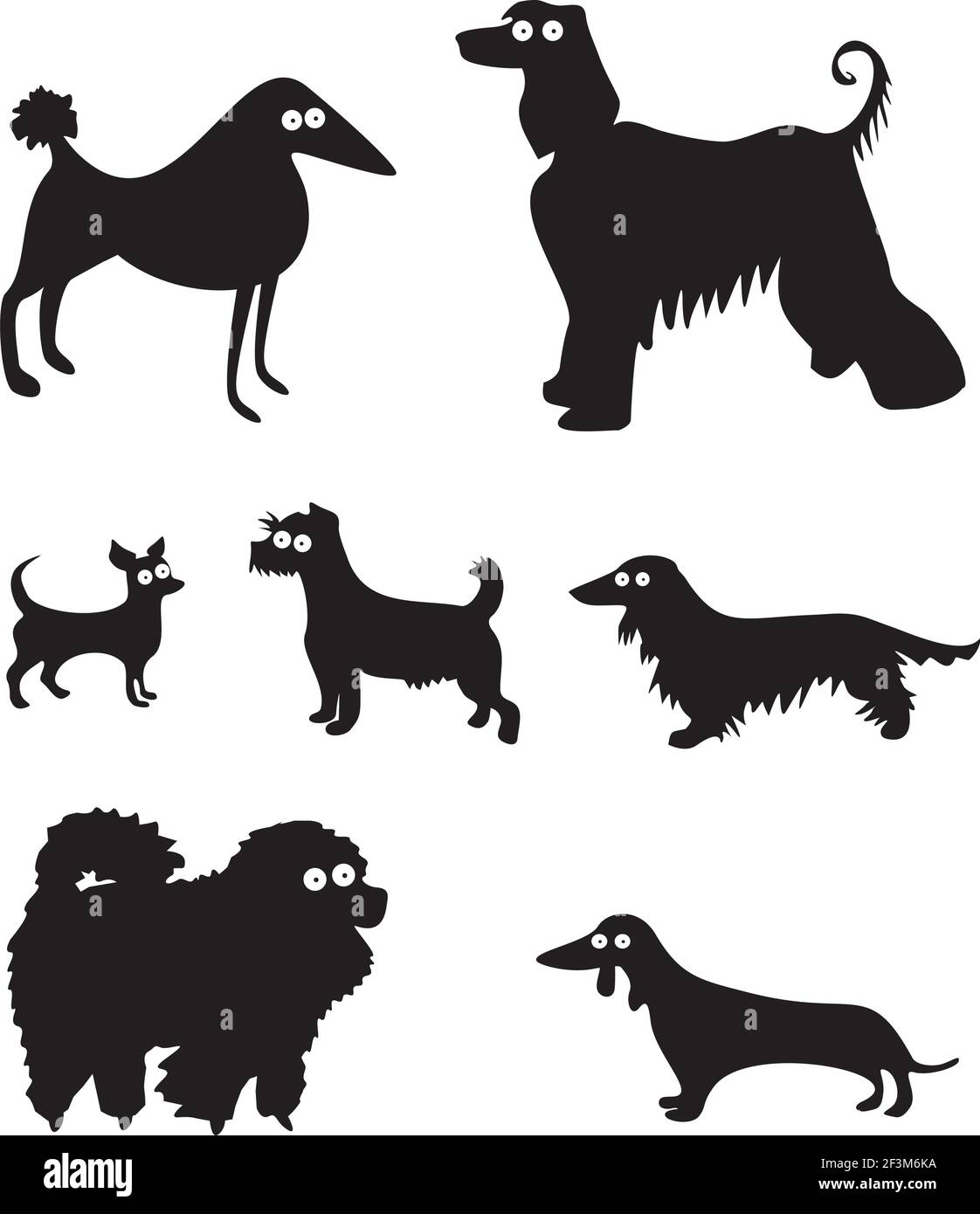 Set of Funny Dog Characters Stock Vector Image & Art - Alamy