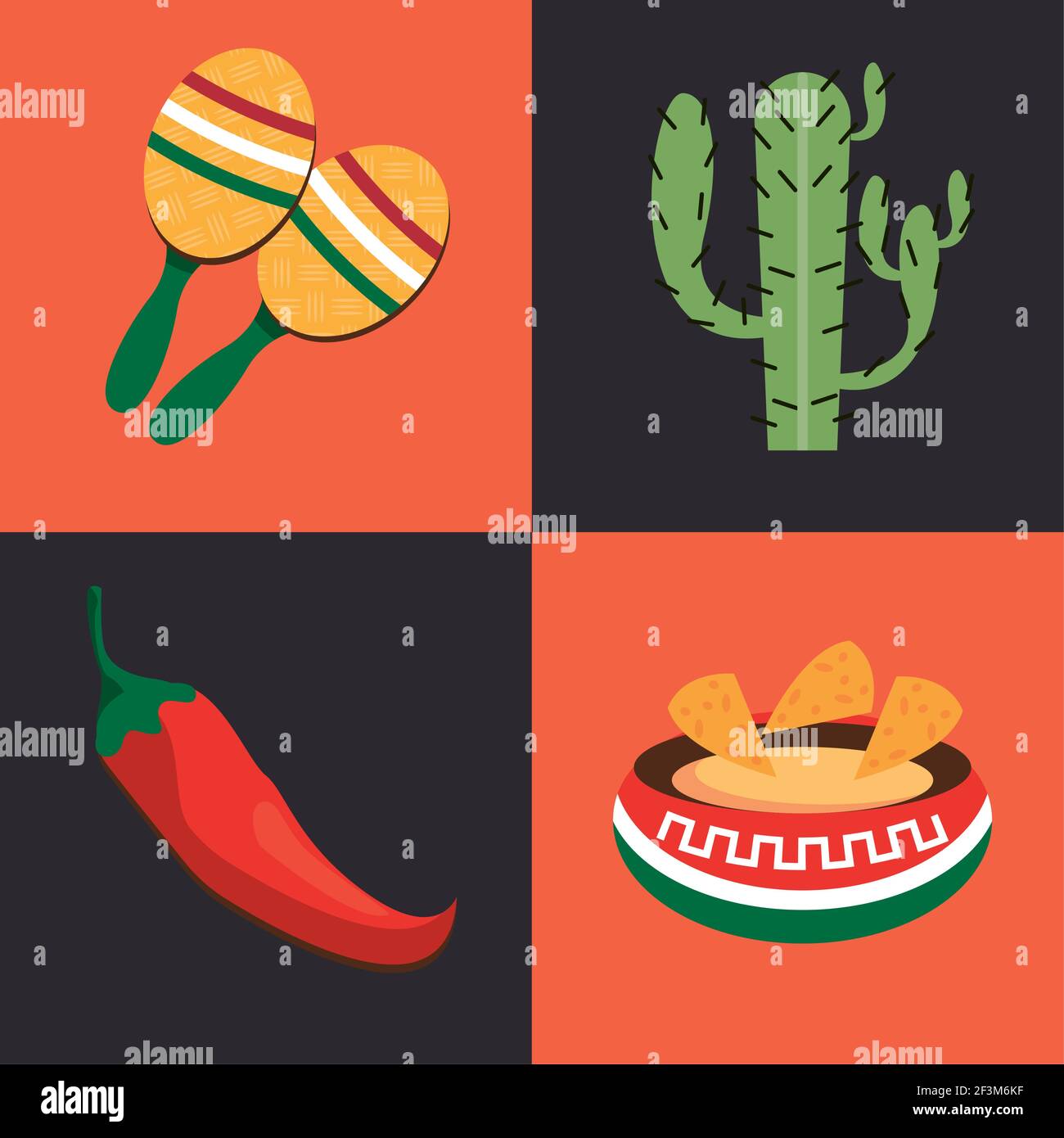 mexican four icons Stock Vector Image & Art - Alamy