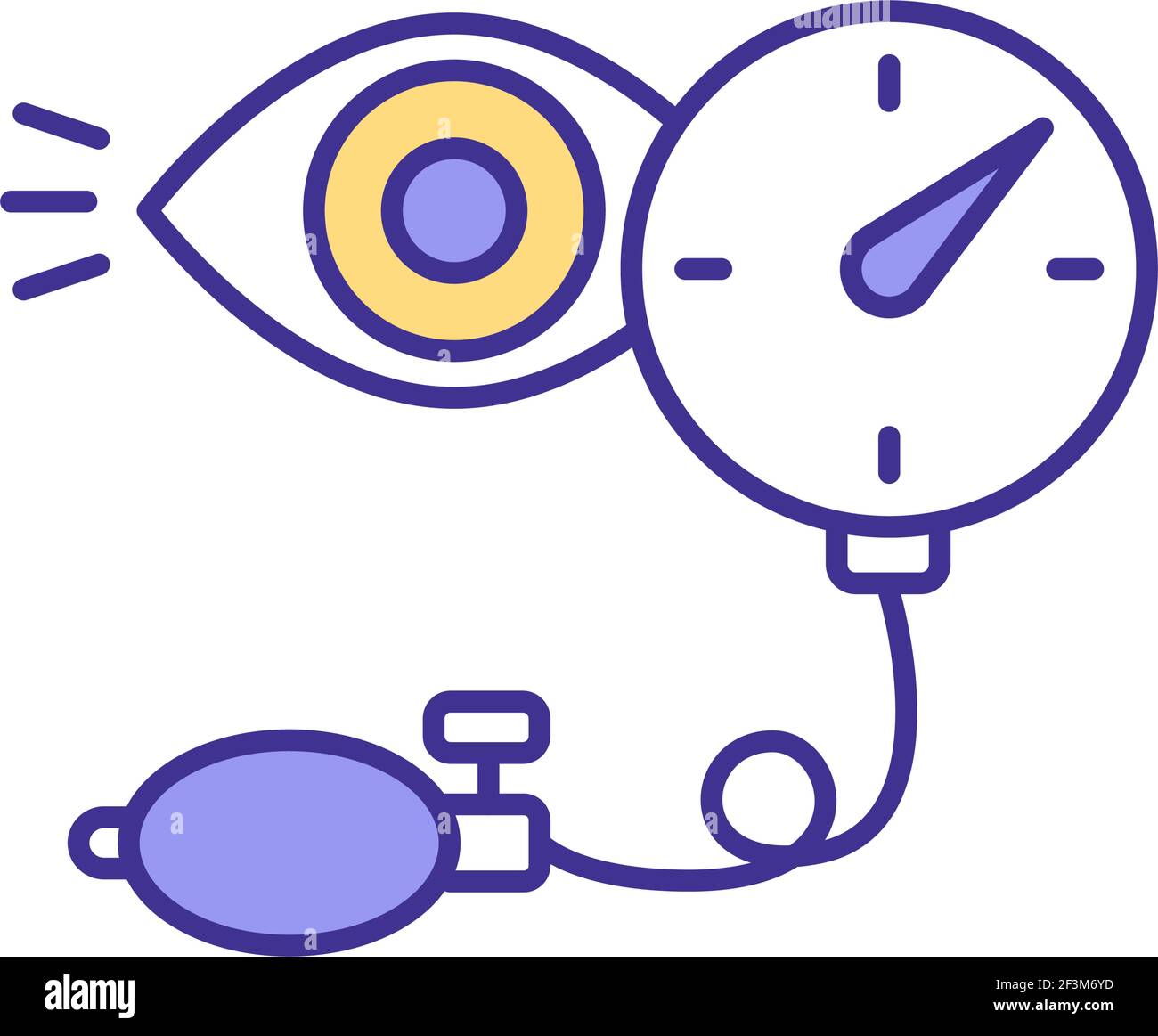 Eyes pressure test RGB color icon Stock Vector Image & Art - Alamy