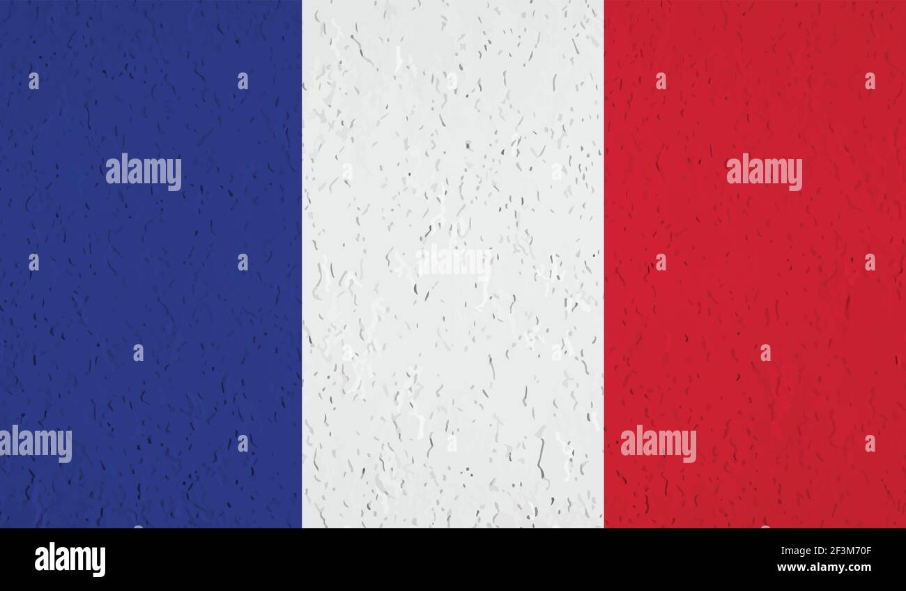 France flag with waving grunge texture. Vector background Stock Vector ...