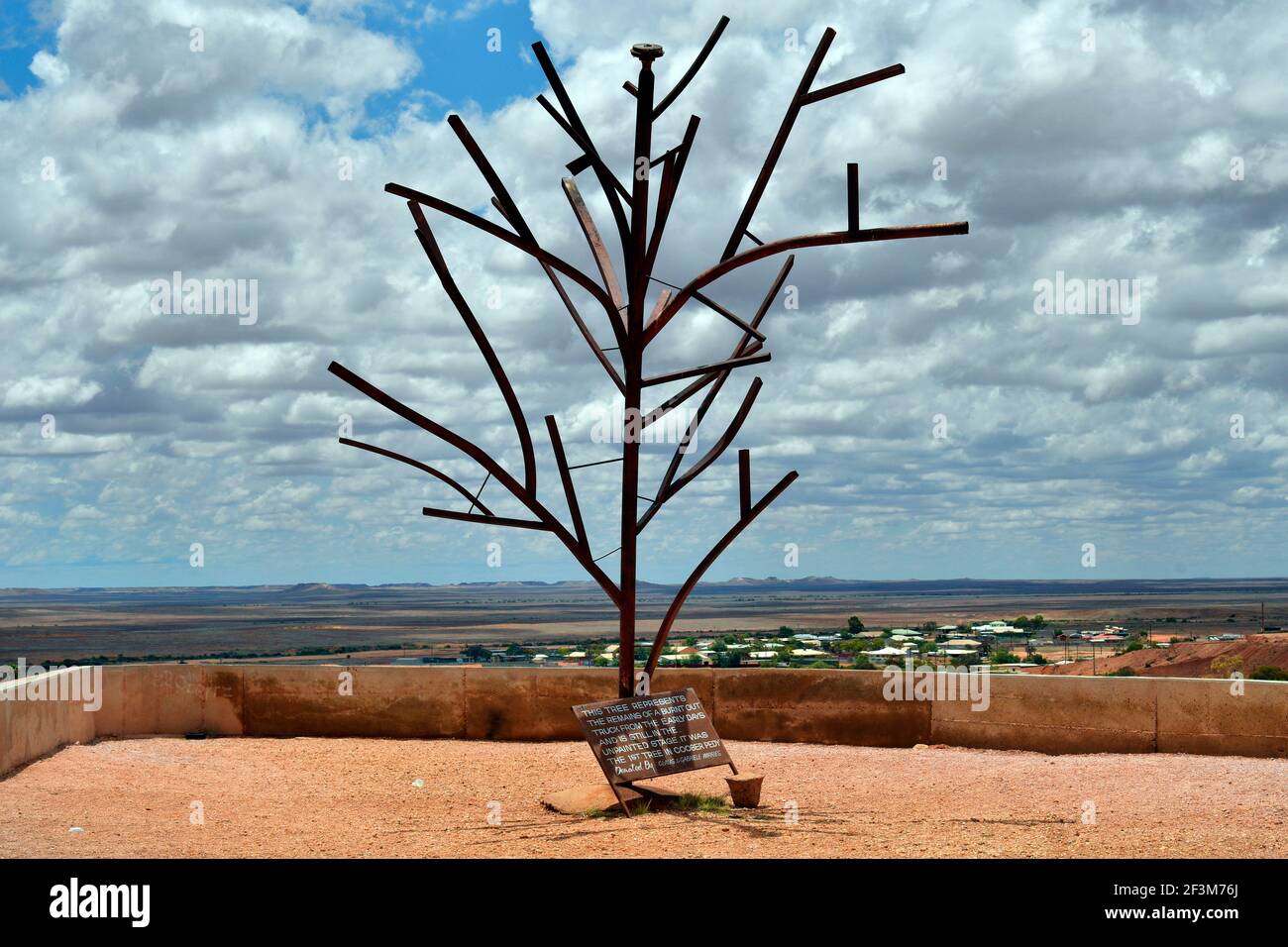 Coober Pedy, SA, Australia - November 14, 2017: Tree sculpture as ...