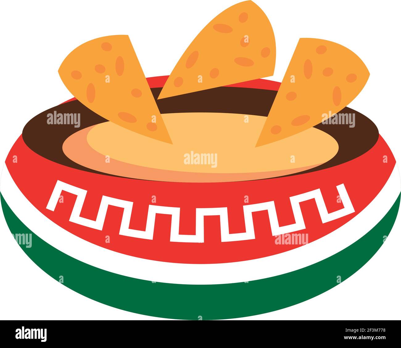 Nachos mexican sauce bowl Stock Vector Images - Alamy