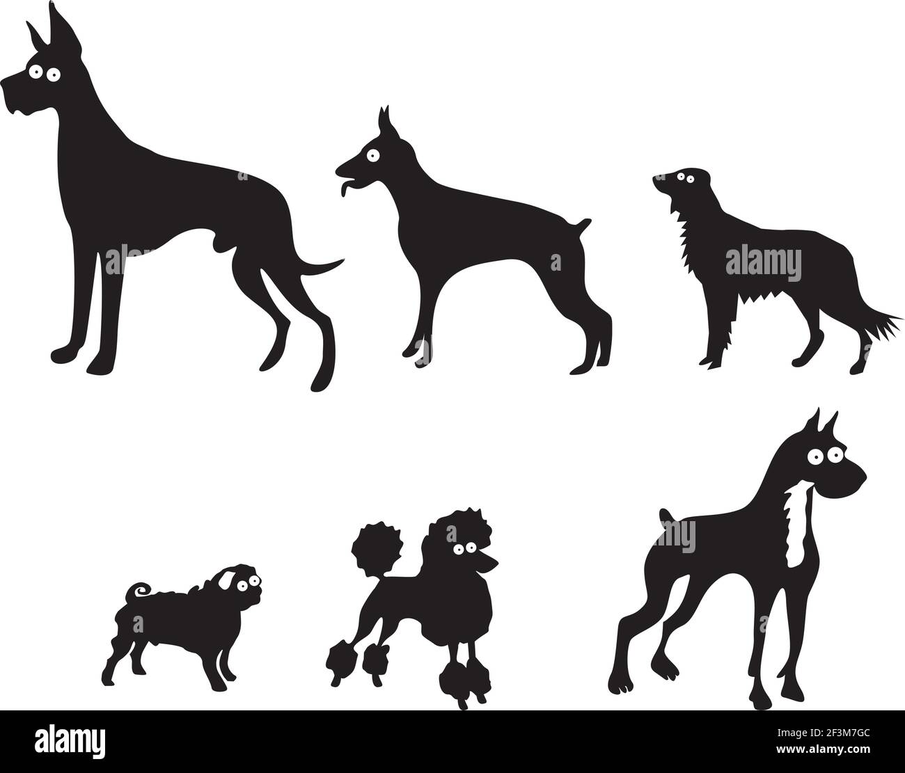 Set of Funny Dog Characters Stock Vector Image & Art - Alamy