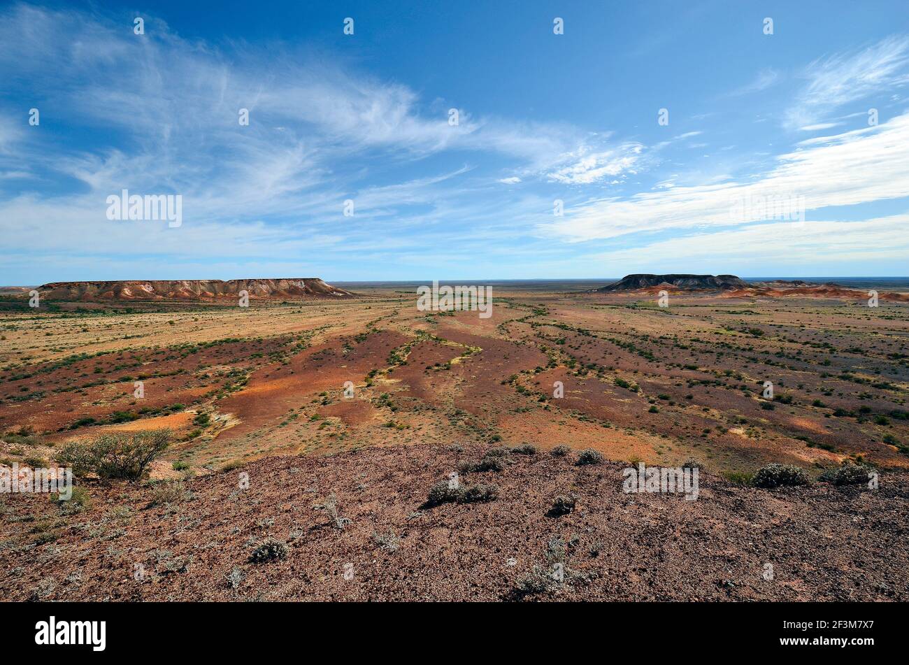 Australia, Coober Pedy, landscape in Kanku aka Breakaways national park ...