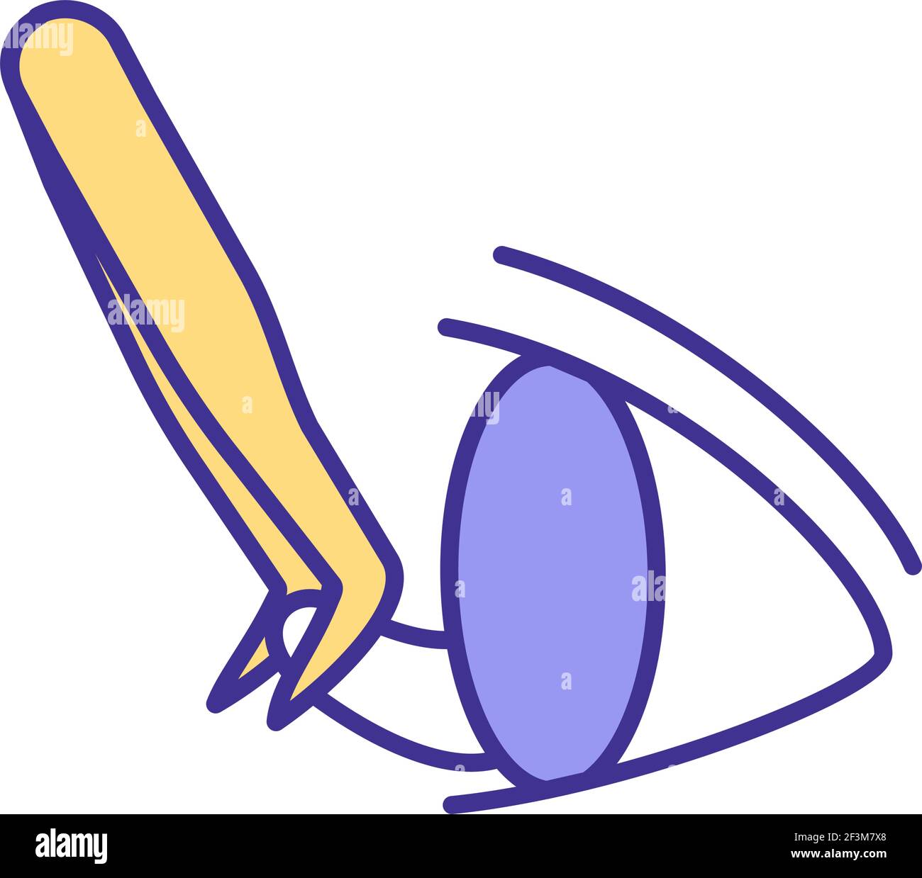 Removing contact lenses RGB color icon Stock Vector Image & Art - Alamy