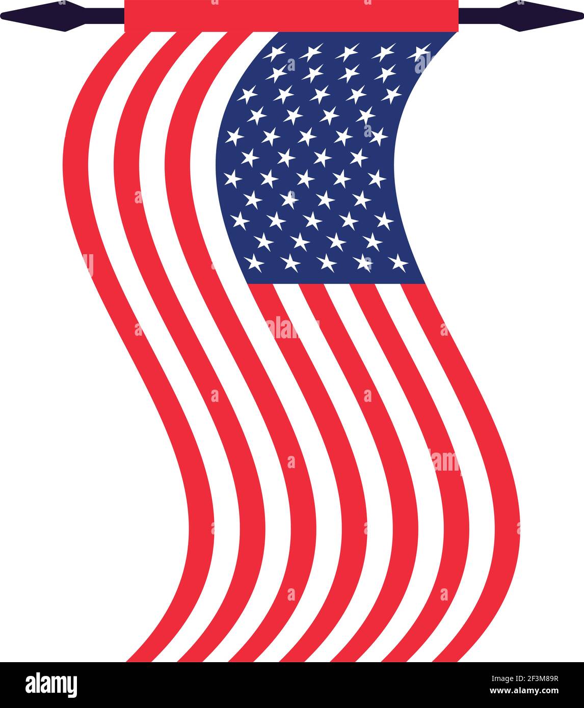 American us flag hanging Stock Vector Images - Alamy