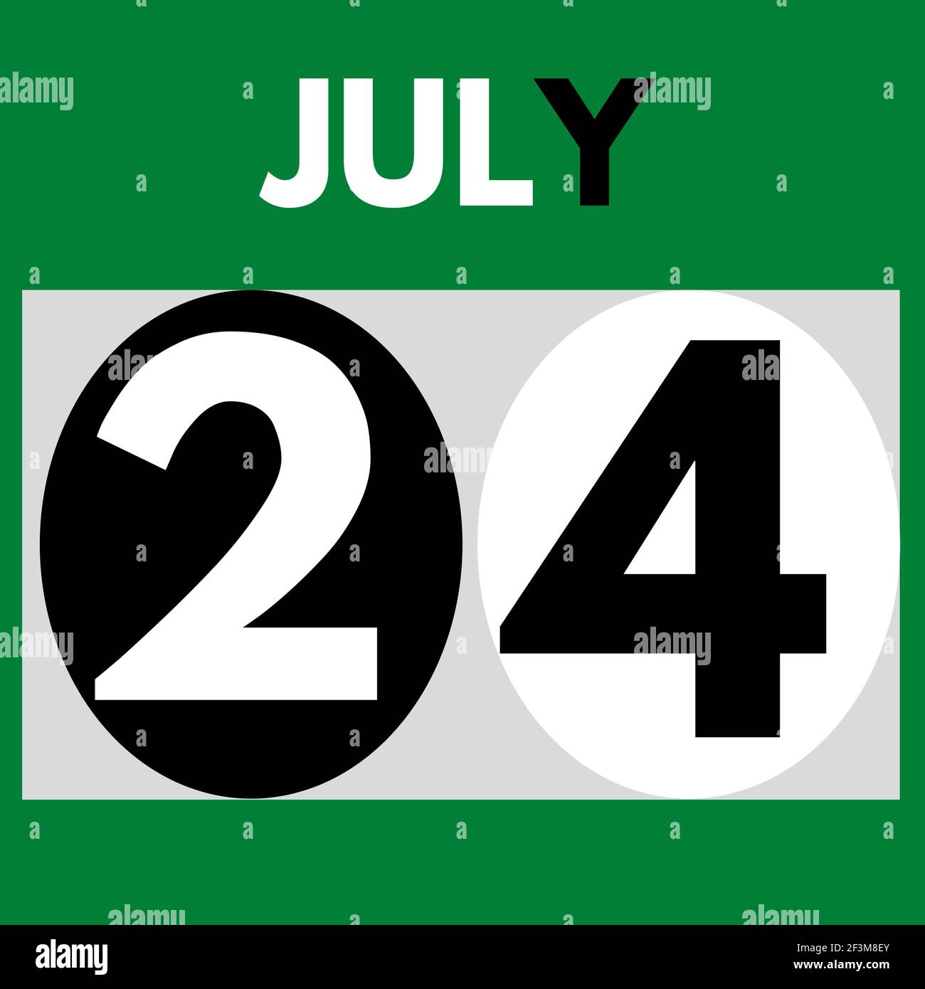 July 24 . Modern daily calendar icon .date ,day, month .calendar for ...
