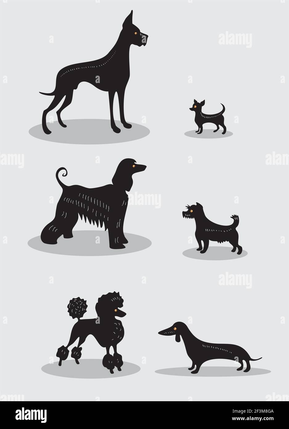 Set of Funny Dog Characters Stock Vector Image & Art - Alamy