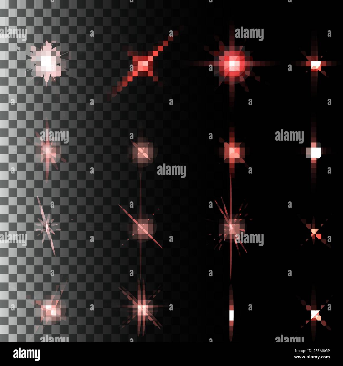 set of glow light effect stars bursts with sparkles Stock Vector Image & Art - Alamy