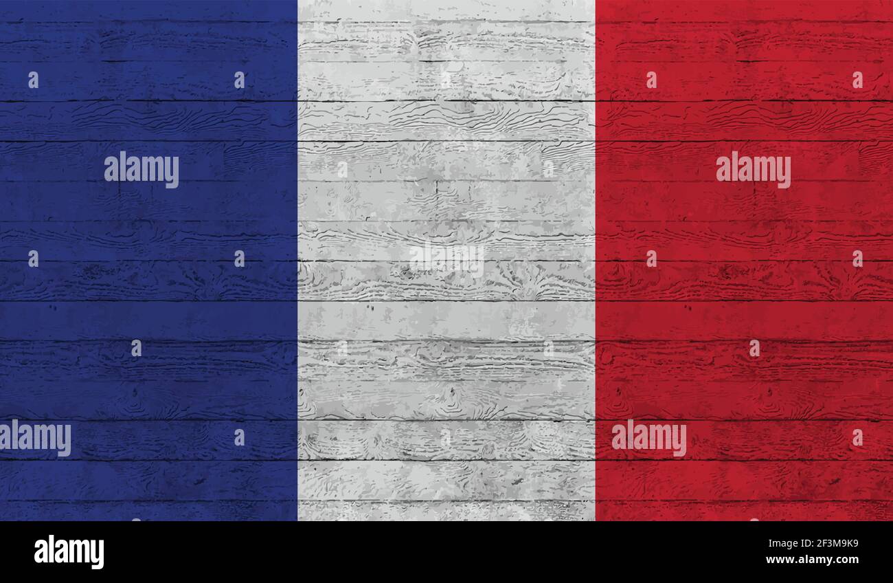 France flag with waving grunge texture. Vector background Stock Vector ...