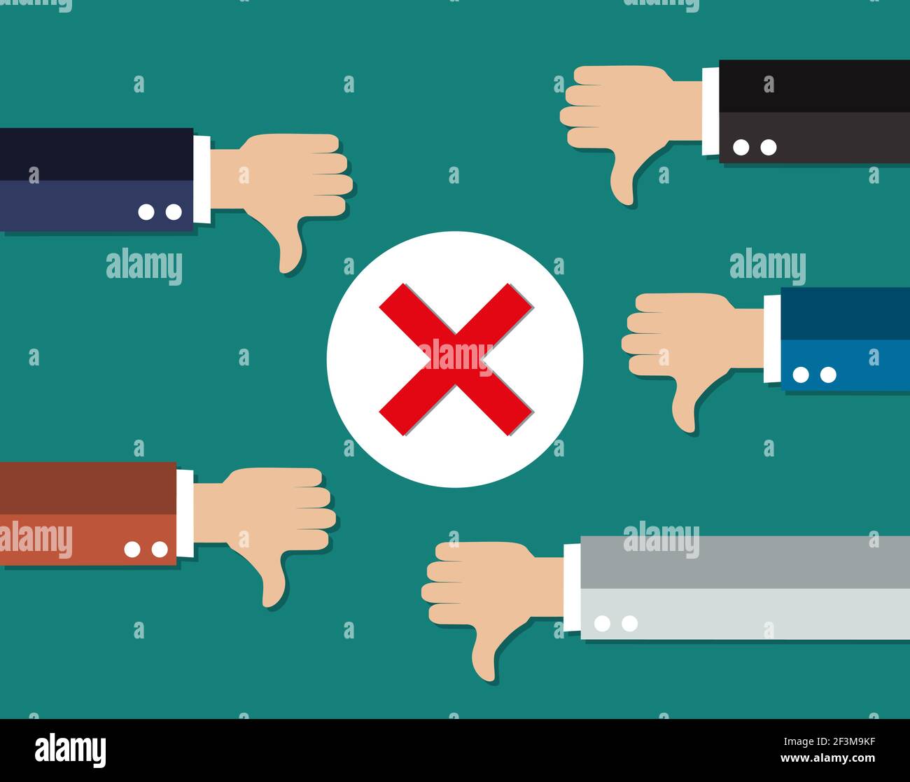 cartoon Businessmans hands hold thumbs down Stock Vector Image & Art ...