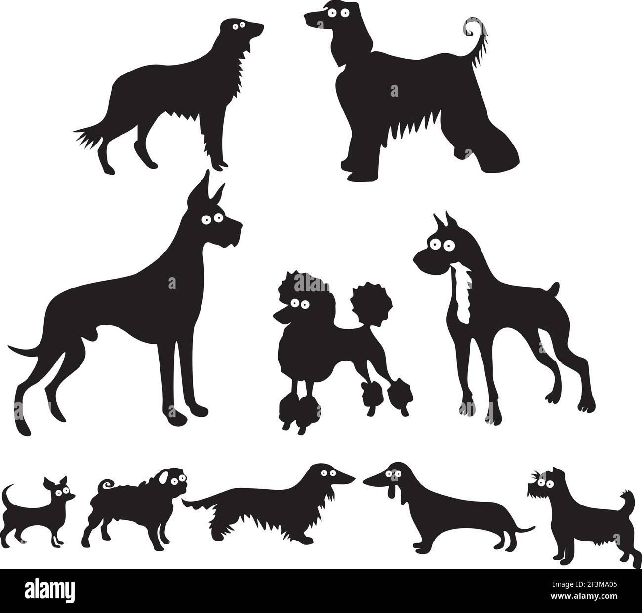 Set of Funny Dog Characters Stock Vector Image & Art - Alamy