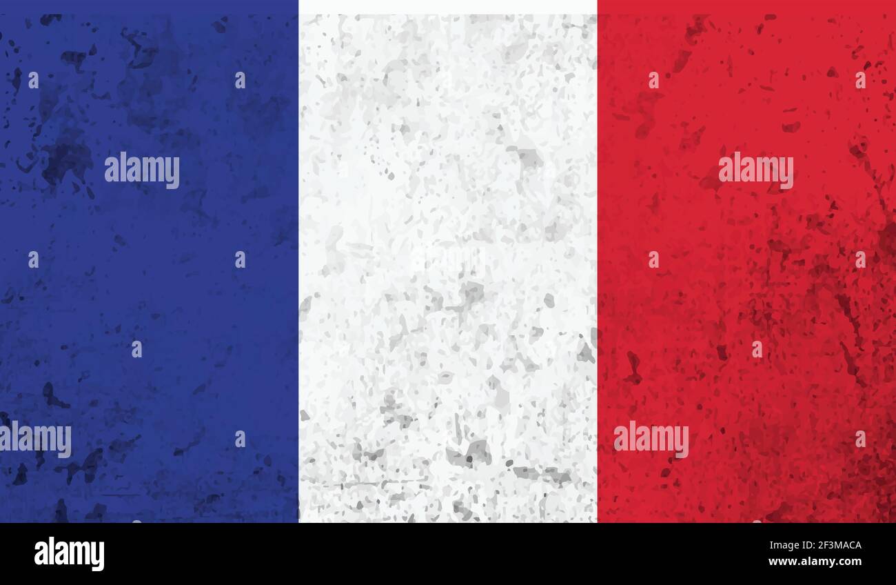 France flag with waving grunge texture. Vector background Stock Vector ...