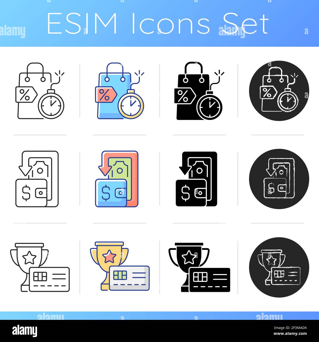 Cash back and cost reduction icons set Stock Vector Image & Art - Alamy