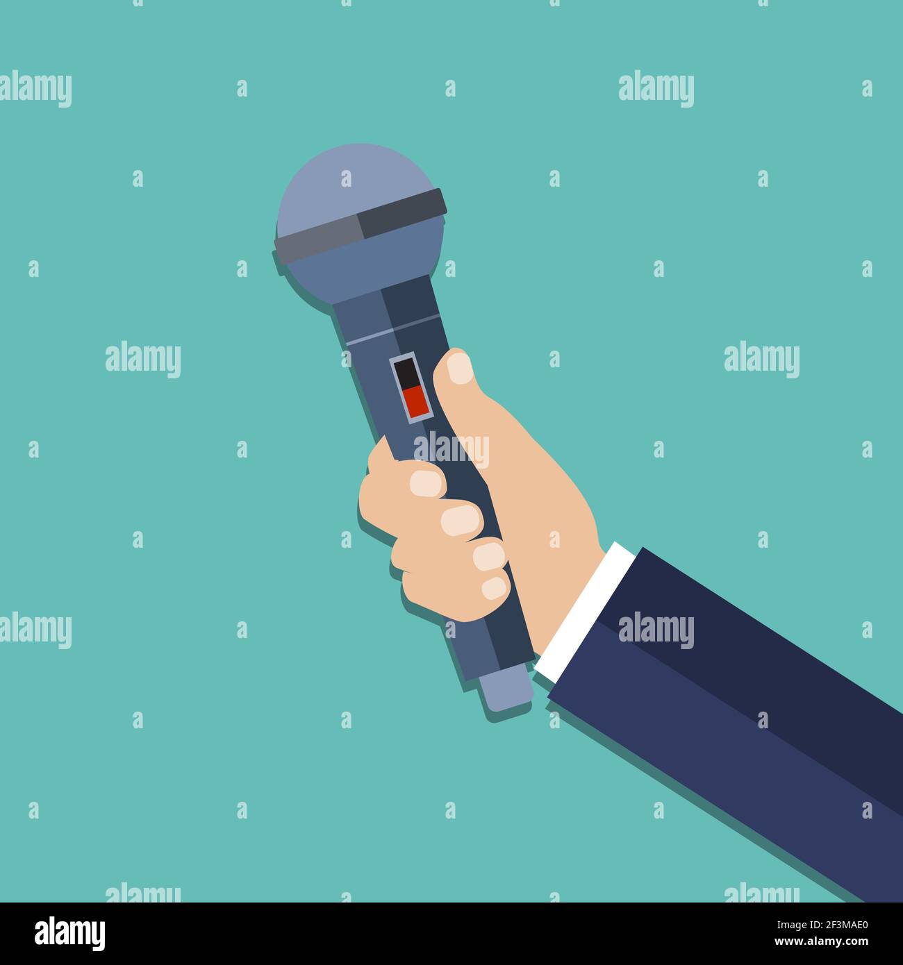 hand holding a microphone Stock Vector Image & Art - Alamy