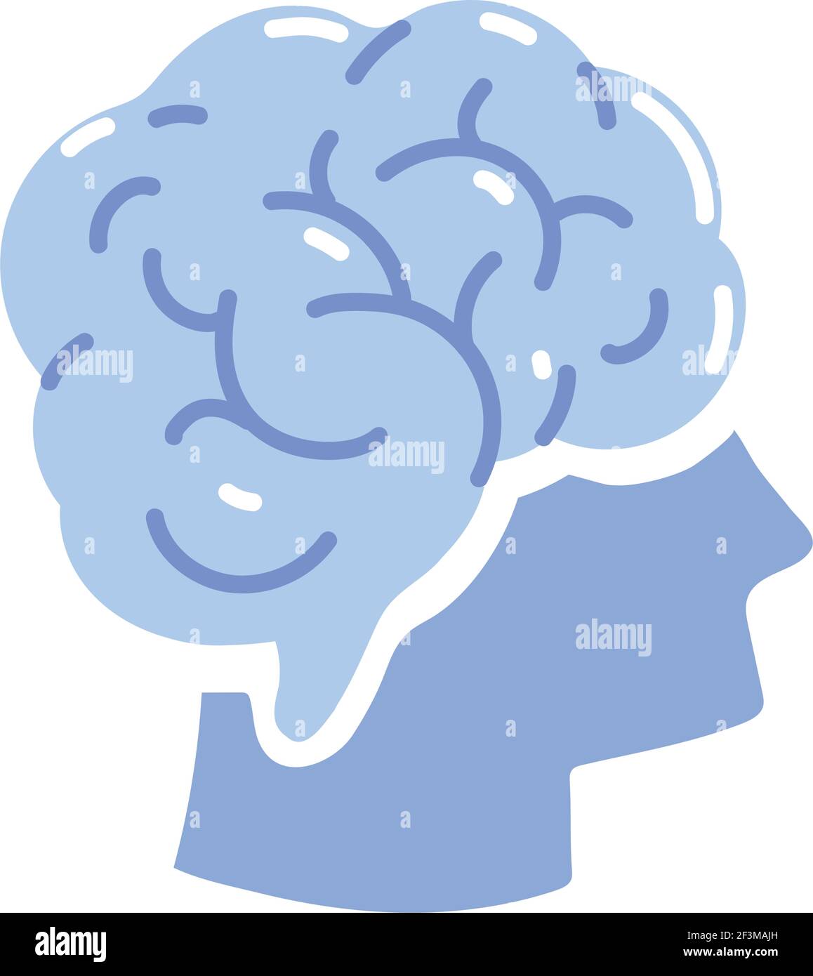 human profile brain cartoon isolated Stock Vector Image & Art - Alamy