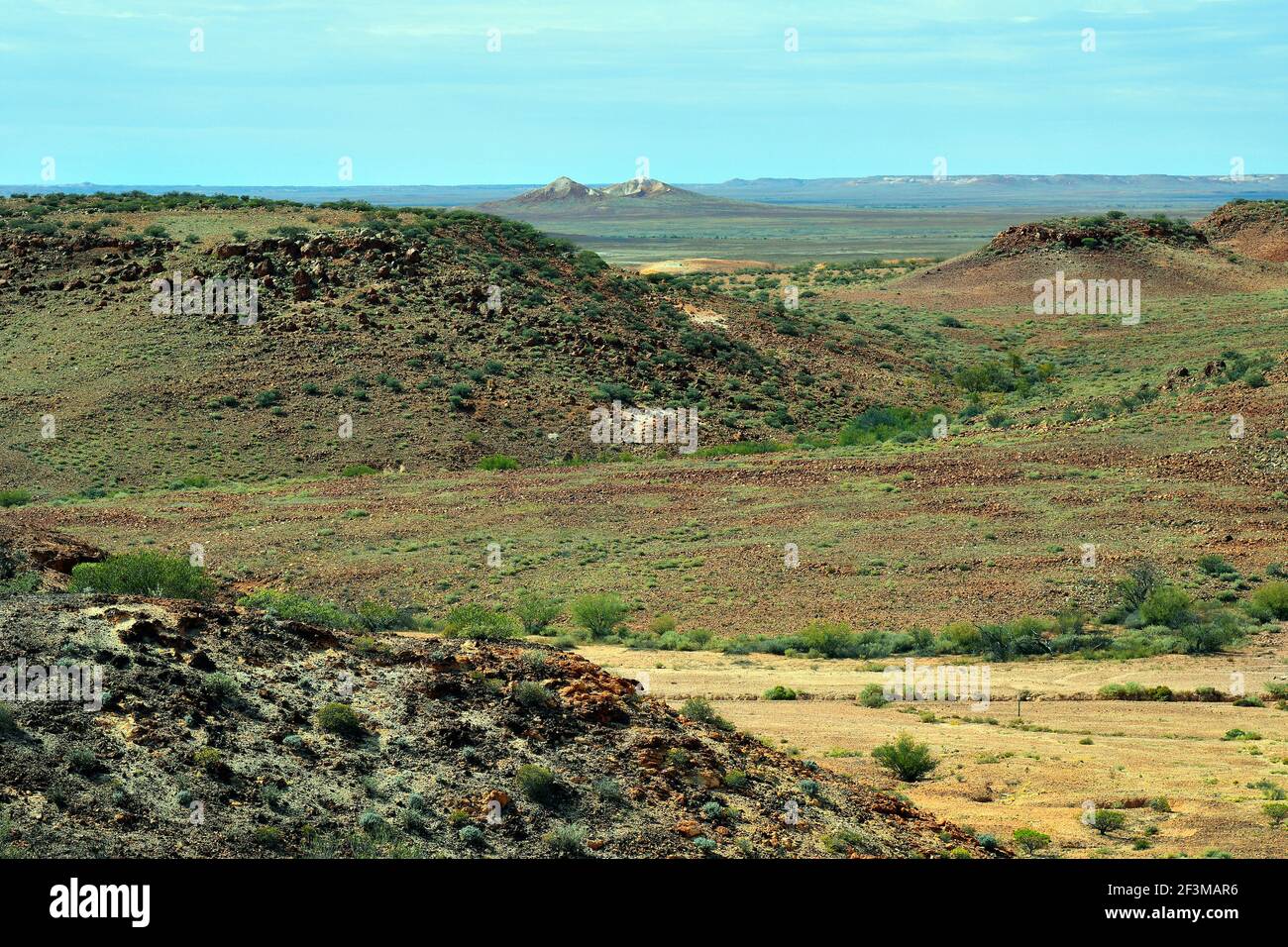 Australia, Coober Pedy, landscape in Kanku aka Breakaways national park ...