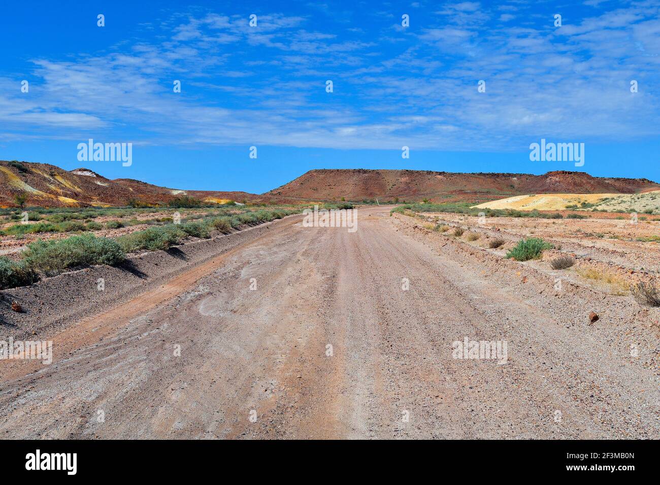 Australia, Coober Pedy, landscape and unsealed road in Kanku aka ...